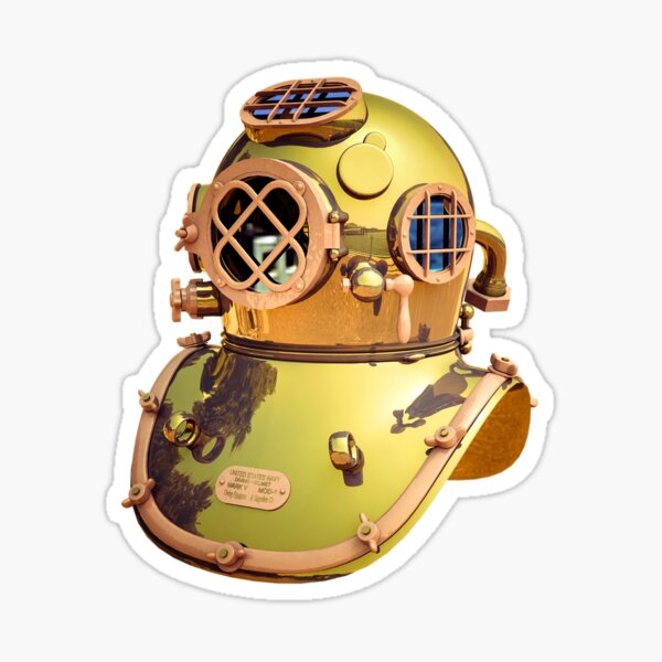 "USA Navy Scuba Diver, Old School Diving, Sea Ocean Adventure" Sticker ...