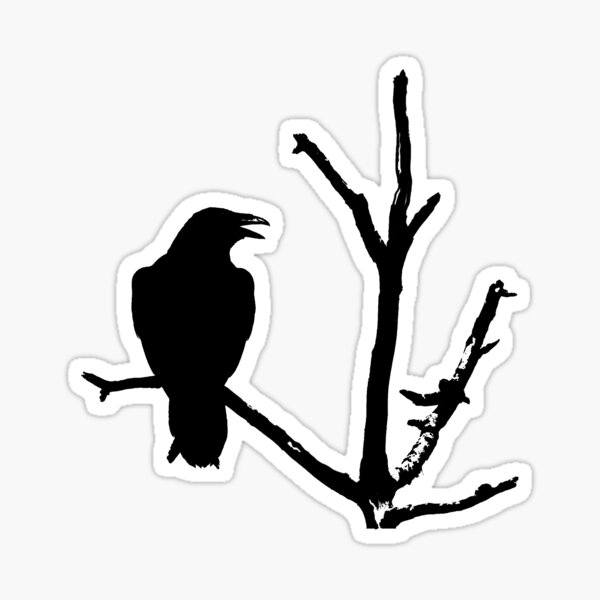 "Raven" Sticker for Sale by Martin Samis | Redbubble