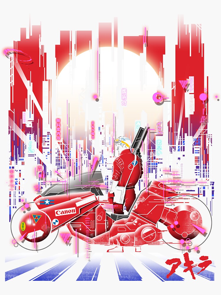 "Neon Akira" Sticker by silentOp | Redbubble