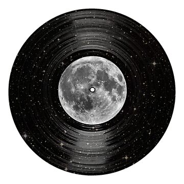 "Moon In Space Vinyl LP Record" Sticker for Sale by TheShirtYurt ...