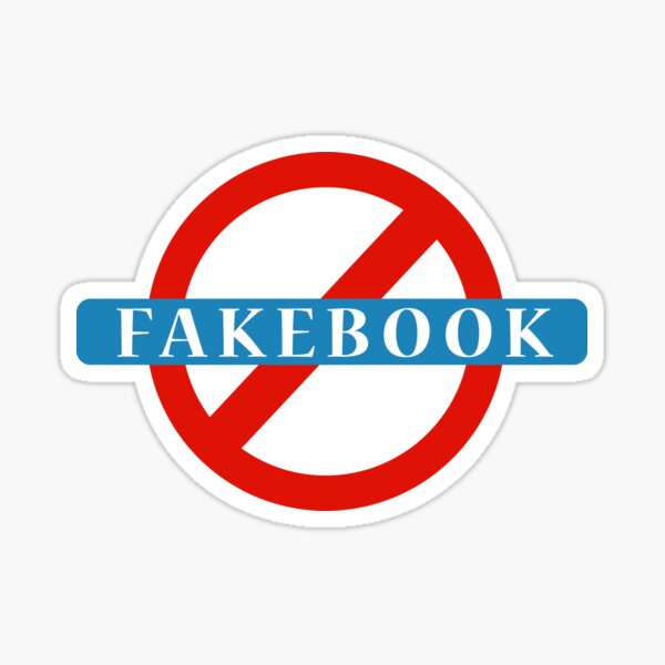 "Anti fb fakebook" Sticker for Sale by Supervague | Redbubble