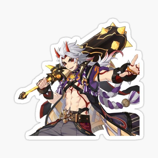 "Genshin Impact Arataki Itto icons" Sticker for Sale by Animecomic ...