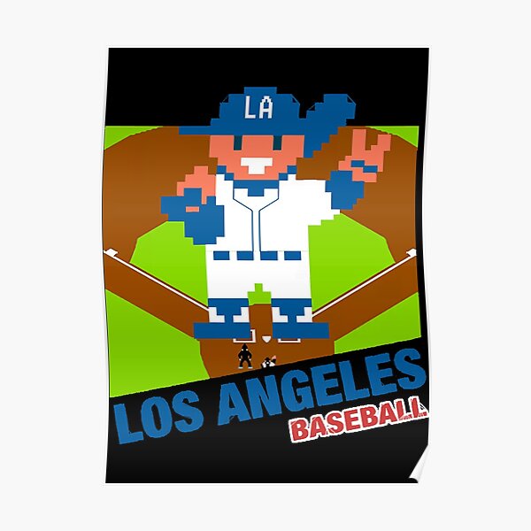 "Los Angeles Baseball 8 bit pixel art cartridge design " Poster for ...