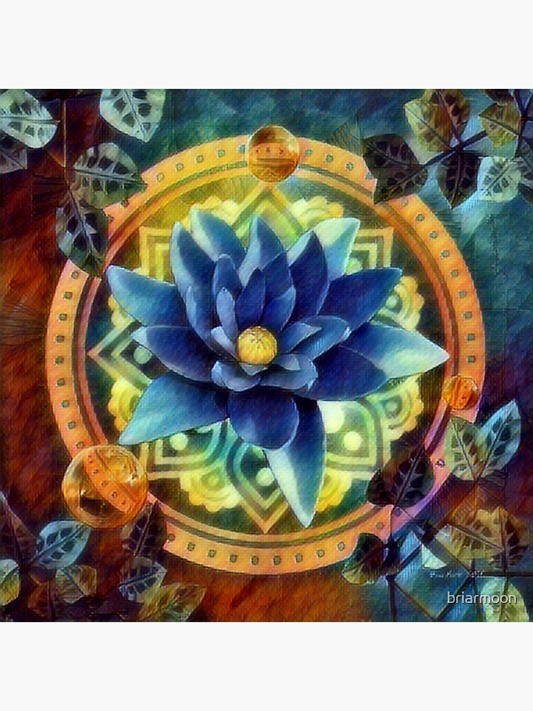 "Retro Blue Lotus Design" Poster for Sale by briarmoon | Redbubble