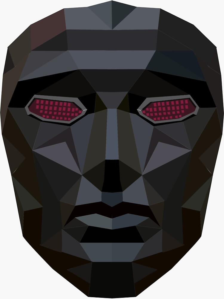 "Squid Game MASK FrontMan Tee" Sticker for Sale by surpriceme | Redbubble