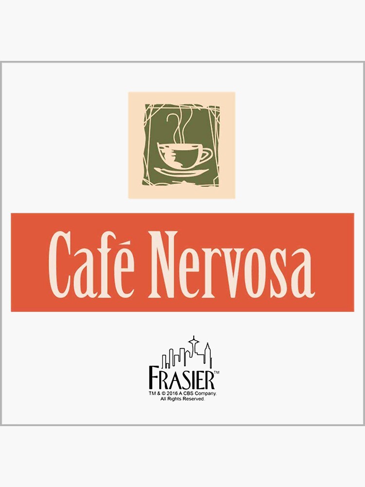 "Café Nervosa" Sticker for Sale by egwujokia | Redbubble