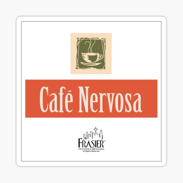 "Café Nervosa" Sticker for Sale by egwujokia | Redbubble