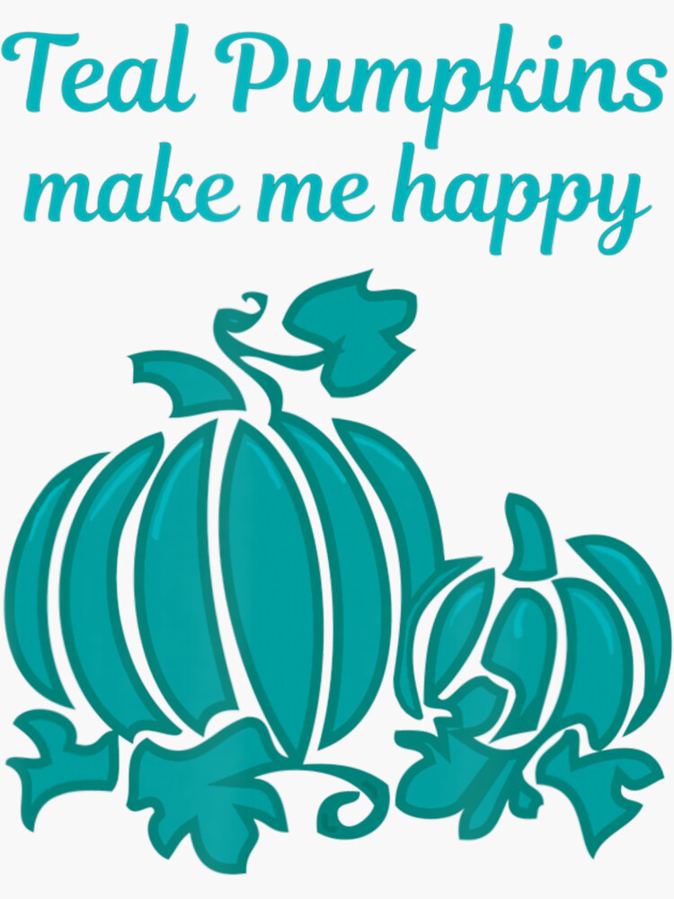 "Teal Pumpkin Project Halloween Food Allergy Awareness" Sticker for ...