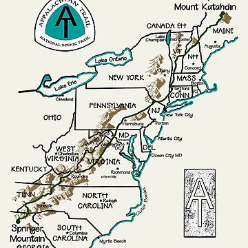 Printable Appalachian Trail Map Preserves W/Hiking Trails — Arc Of