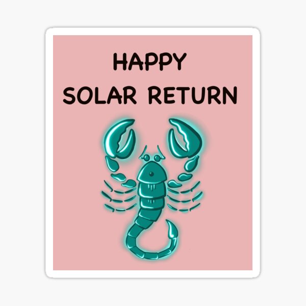 "Happy solar return - Scorpio symbol" Sticker for Sale by Amandacrystal ...