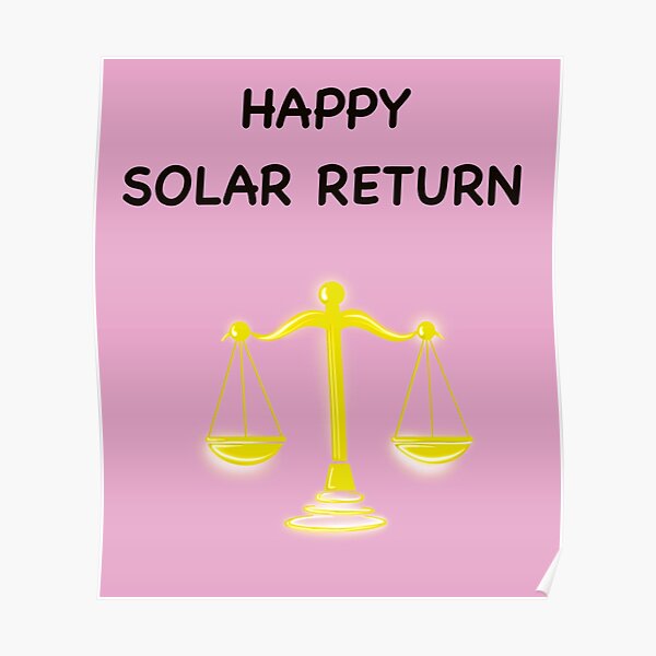 "Happy solar return - Libra symbol" Poster for Sale by Amandacrystal ...