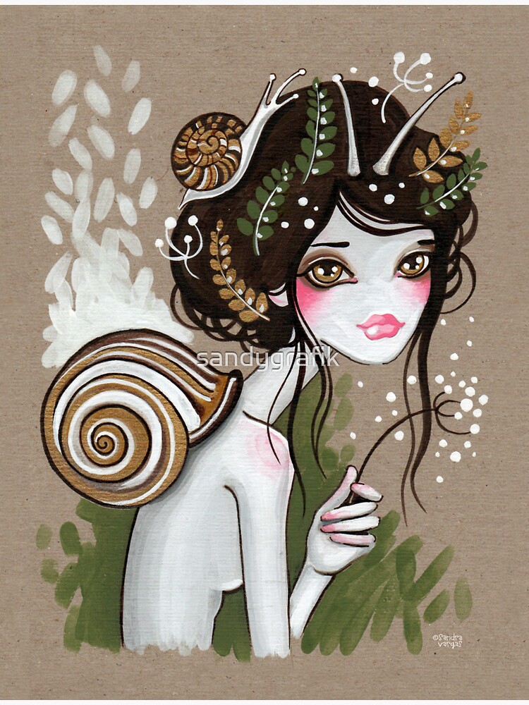 "Snail Girl" Sticker for Sale by sandygrafik | Redbubble