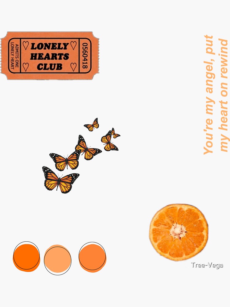 "Orange aesthetic combo" Sticker for Sale by Tree-Vega | Redbubble