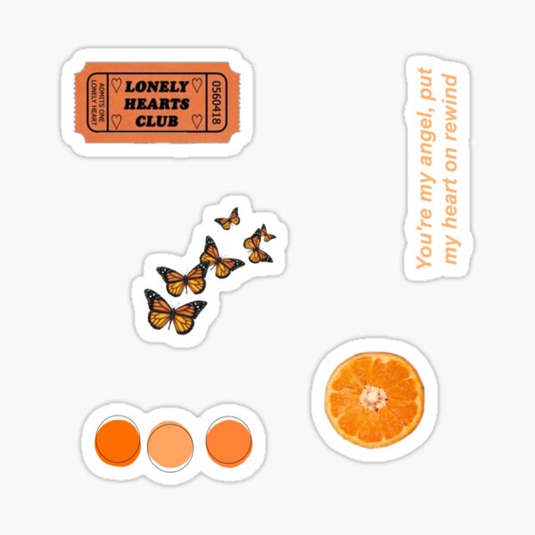 "Orange aesthetic combo" Sticker for Sale by Tree-Vega | Redbubble