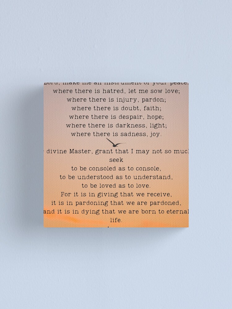 "Peace Prayer of Saint Francis of Assisi | Make Me an Instrument of ...