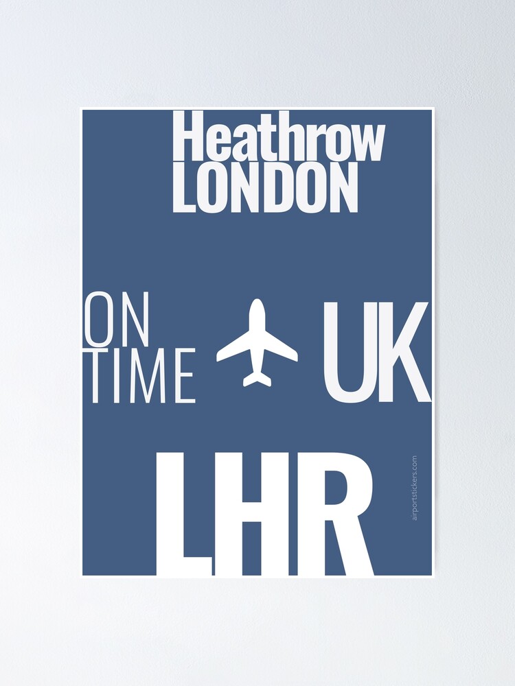 "Heathrow Typographic navy" Poster by Aviators | Redbubble