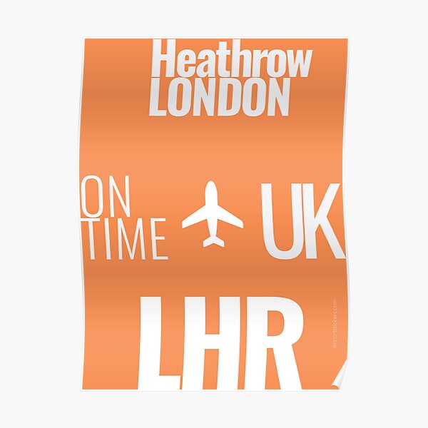 "LHR airport Heathrow Typographic navy" Poster for Sale by Aviators ...