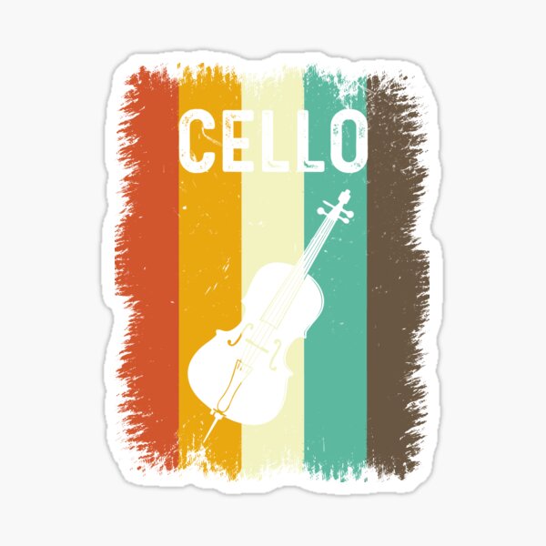"Vintage Cello" Sticker for Sale by Vanthuandesign | Redbubble