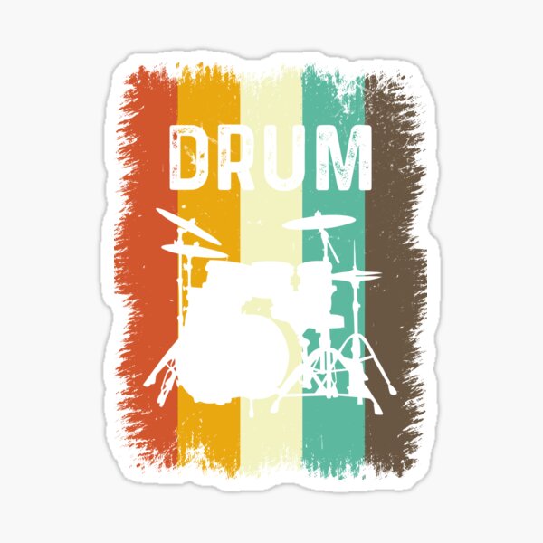 "Vintage Drum" Sticker for Sale by Vanthuandesign | Redbubble