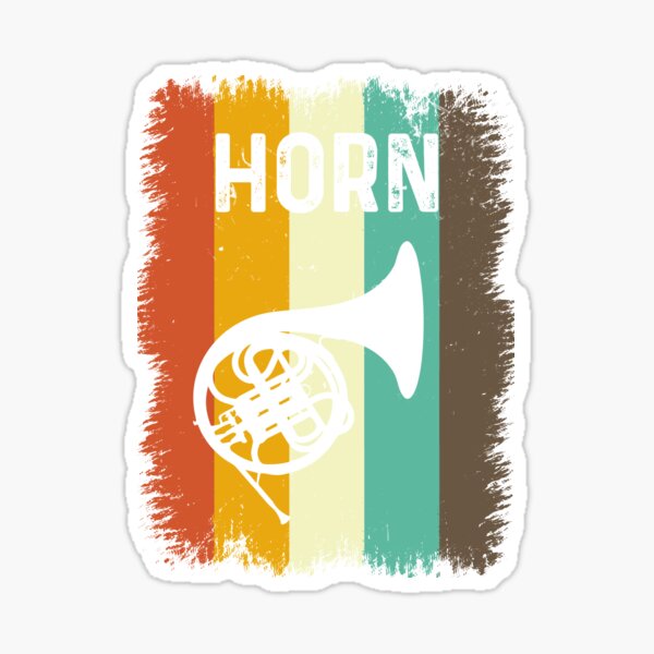 "Vintage Horn" Sticker for Sale by Vanthuandesign | Redbubble