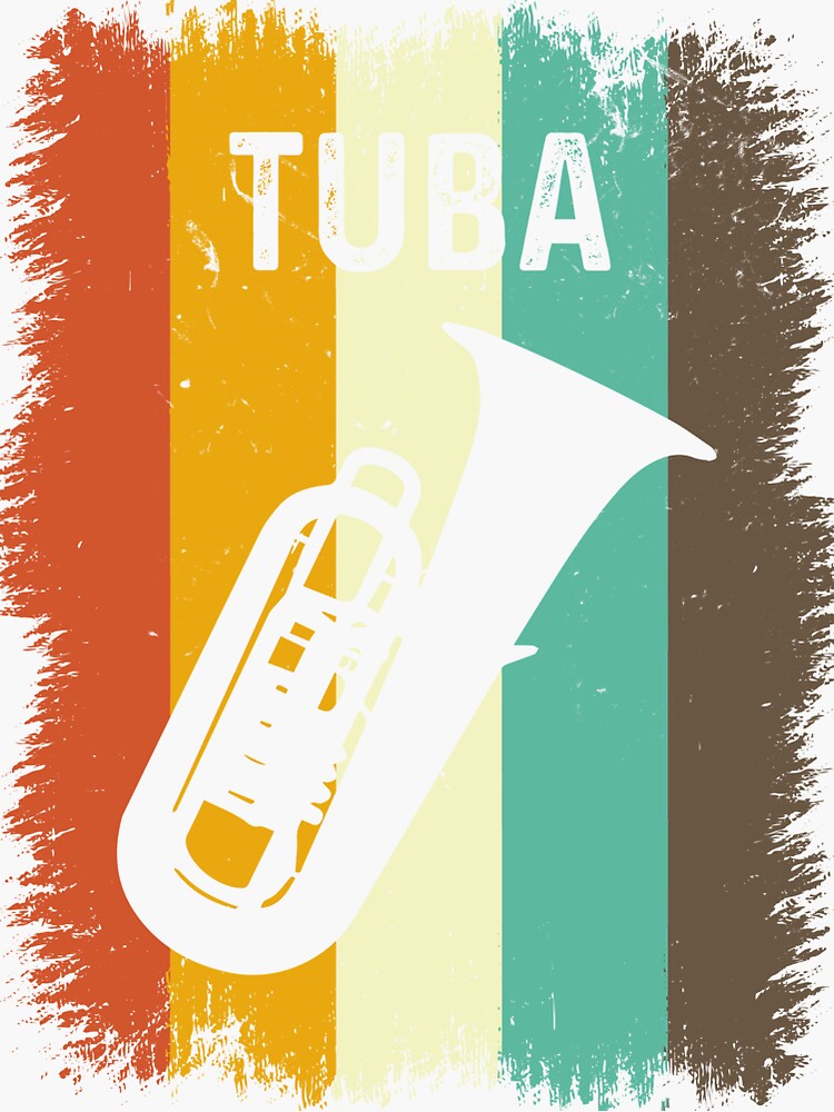"Vintage Tuba" Sticker for Sale by Vanthuandesign | Redbubble