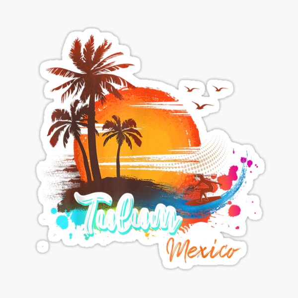 "Tulum Mexico Beach Summer Vacation" Sticker for Sale by brendablalj2f ...