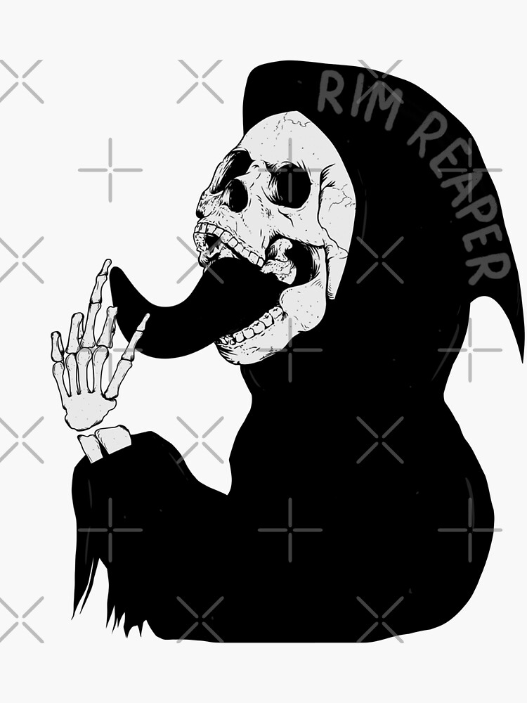 "Rim Reaper" Sticker for Sale by murderedrum | Redbubble