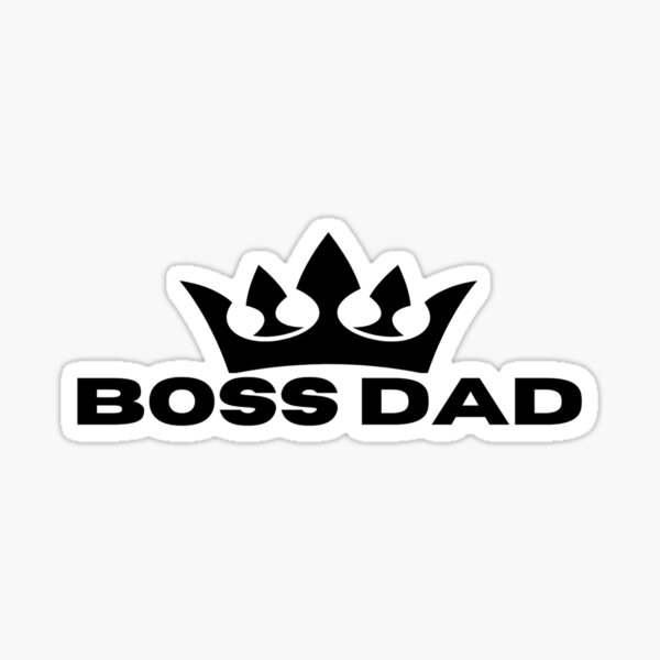 "Boss Dad" Sticker for Sale by simoneink1 | Redbubble