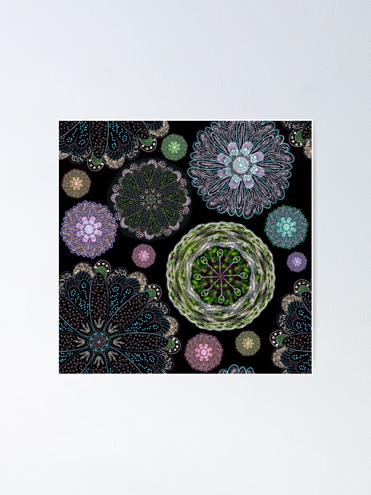 "Abstract of Mandela Flowers " Poster for Sale by Cencerrita | Redbubble