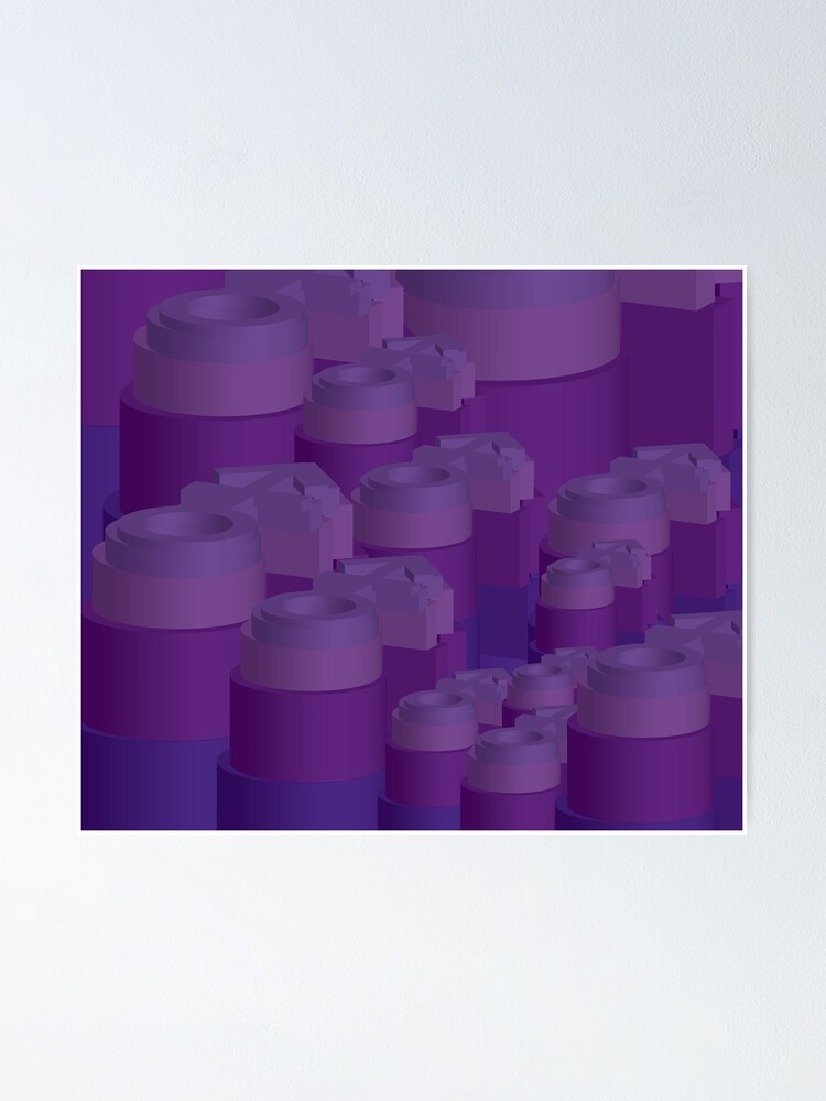 "Purple Cliffs of Glyphs" Poster for Sale by foggynotion | Redbubble