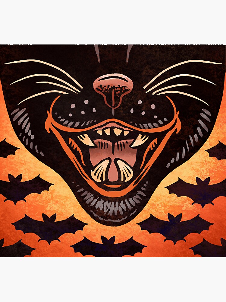 "Halloween Cat Mask" Sticker for Sale by donganha9812 | Redbubble