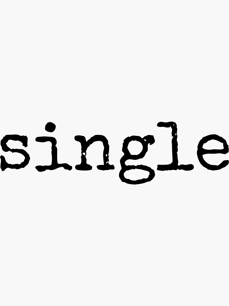 "Single - Simple Design | One Word Design | Simple Word Design ...