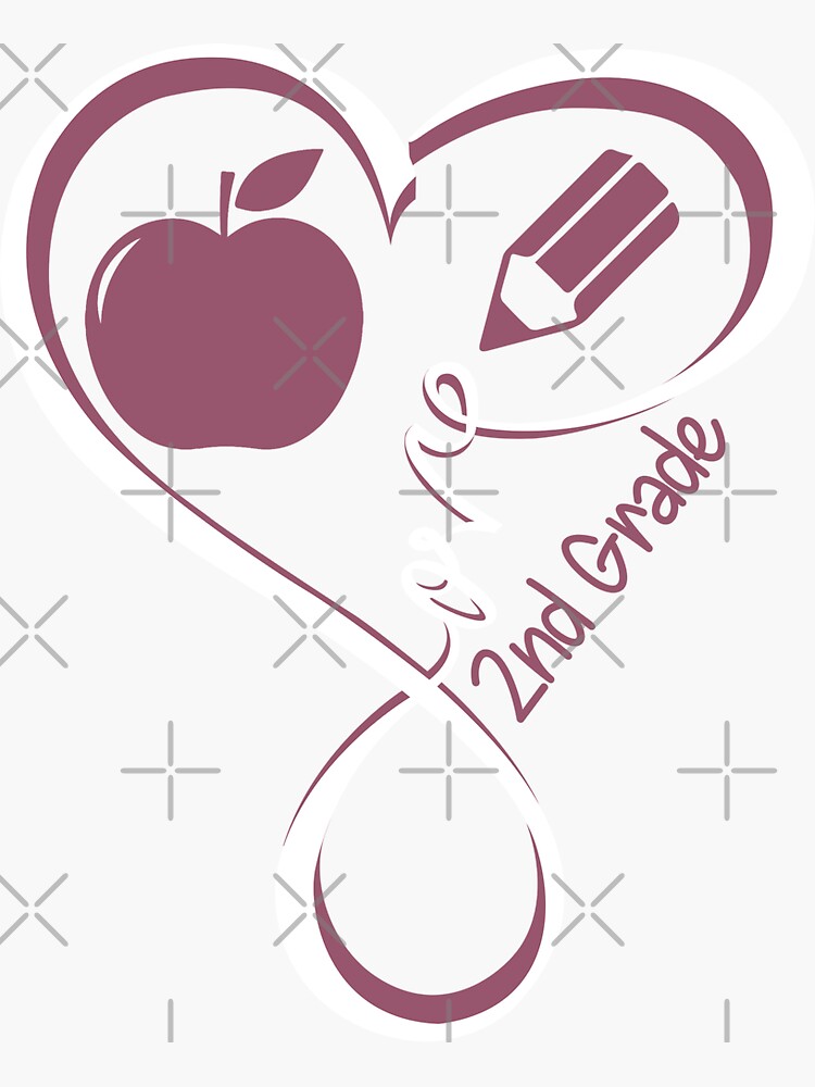 "Love 2nd Grade Heart" Sticker for Sale by luytkaka | Redbubble