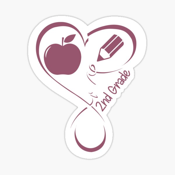 "Love 2nd Grade Heart" Sticker for Sale by luytkaka | Redbubble