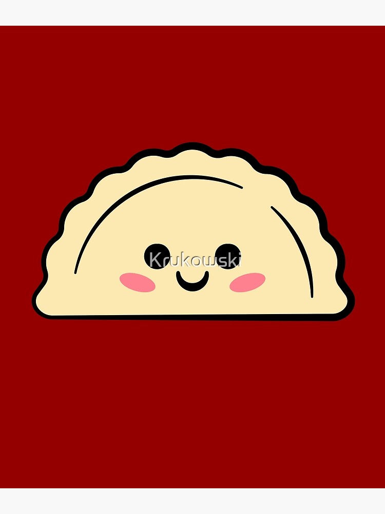 "Cute Pierogi Kawaii Polish Design" Poster for Sale by Krukowski ...