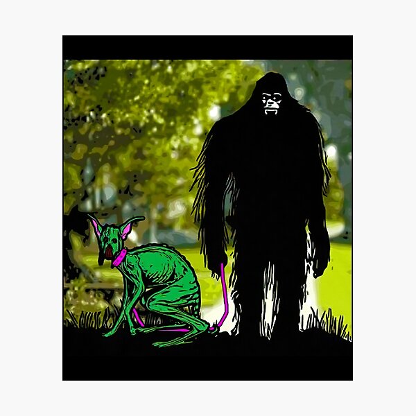 "Bigfoot-walking-Chupacabra-cryptid" Photographic Print for Sale by ...