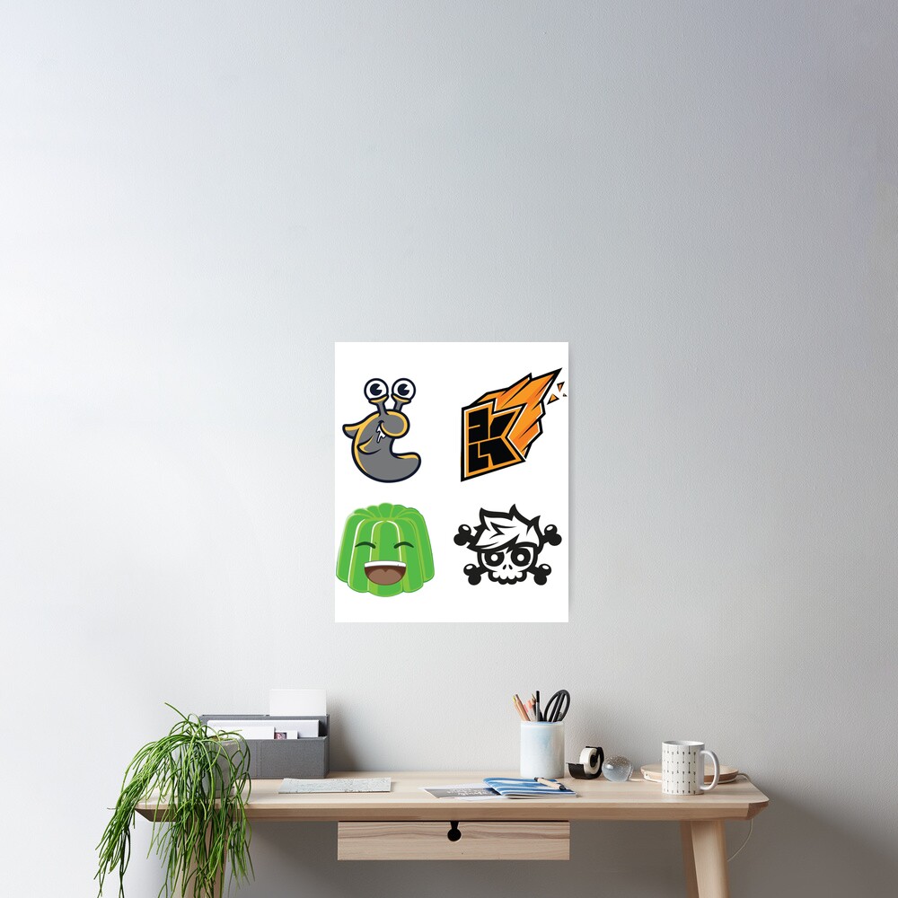 Póster «Kwebbelkop Slogo Crainer Jelly Logos Youtubers Pack» de ...
