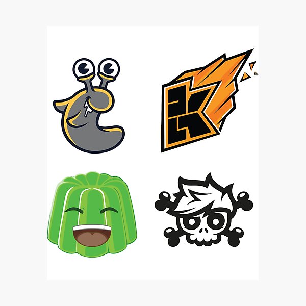 "Kwebbelkop Slogo Crainer Jelly Logos Youtubers Pack " Photographic ...