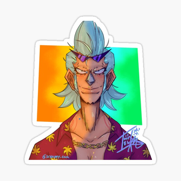 "One piece franky " Sticker by 0unknowingly0 | Redbubble