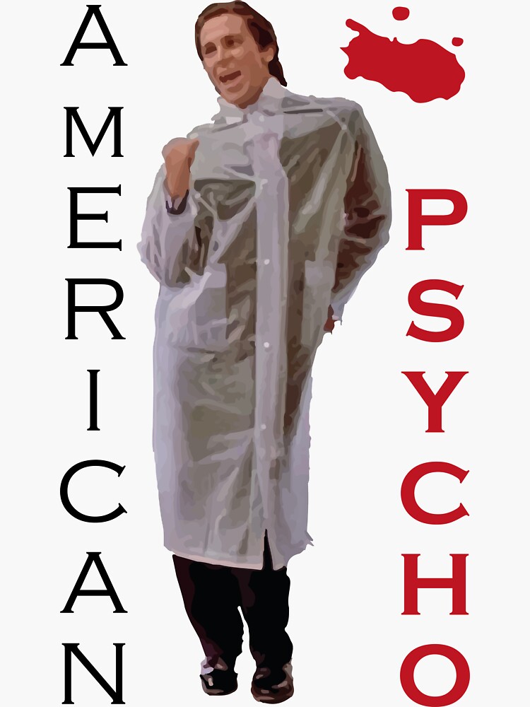 "Patrick Bateman American Psycho" Sticker for Sale by Matthew187 ...