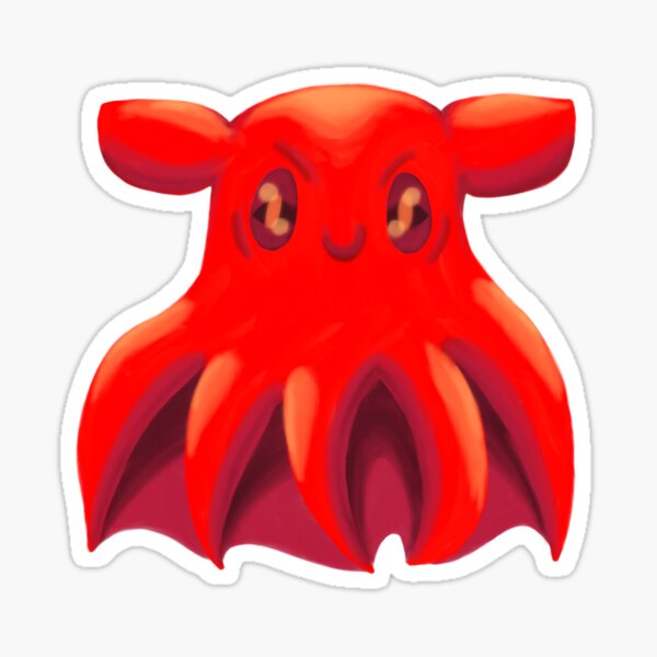 "Square Dumbo Octopus" Sticker by EmmaCrafts | Redbubble