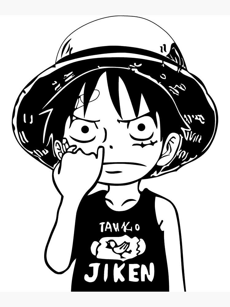 "One Piece Luffy Picking Nose Classic" Poster for Sale by headlineal ...