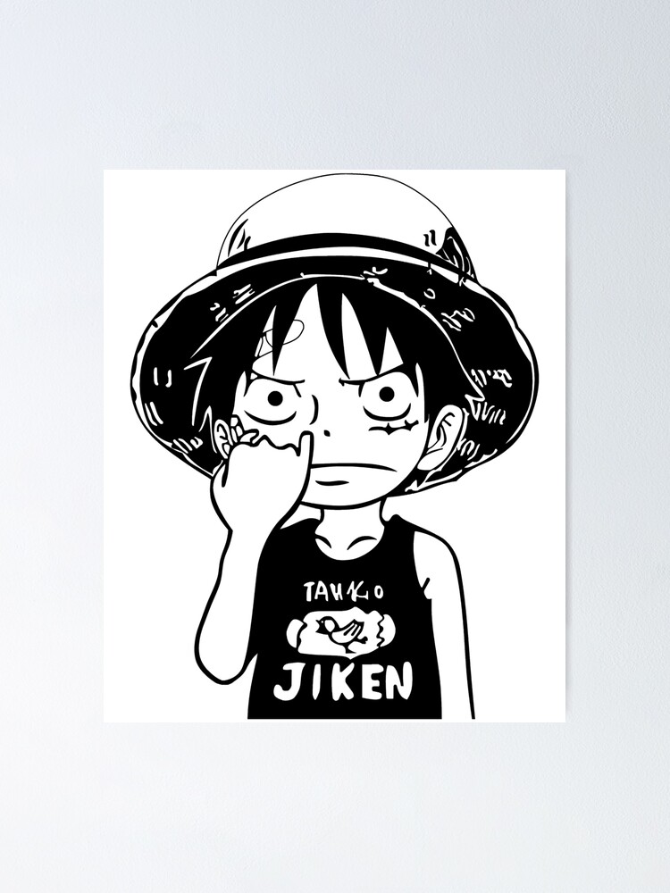 "One Piece Luffy Picking Nose Classic" Poster for Sale by headlineal ...