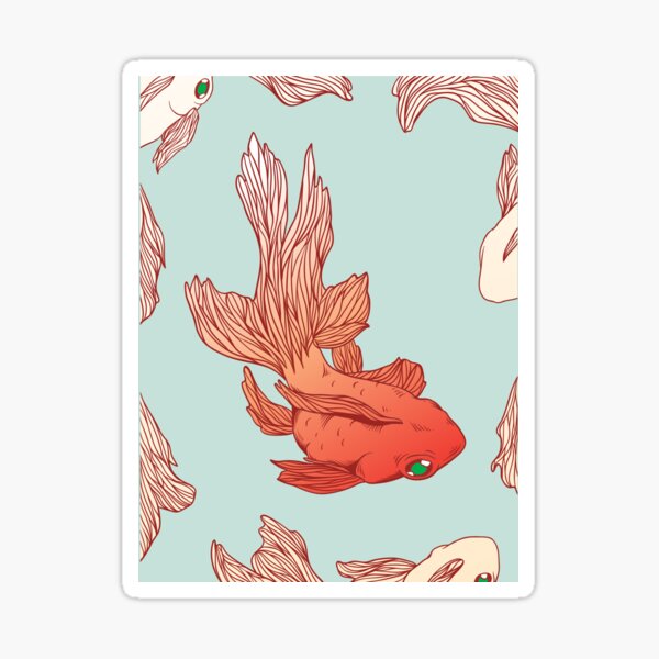 "Gold Fish" Sticker by tapis-official | Redbubble