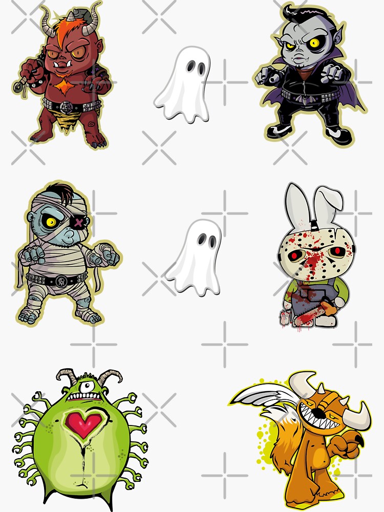 "Monster Sticker pack Halloween 21" Sticker for Sale by rampad1 | Redbubble