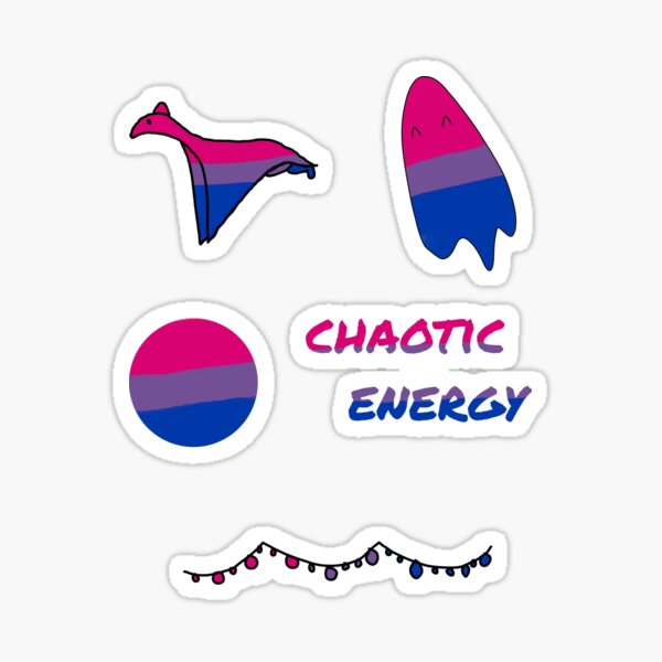 "Bi Sticker Pack x5" Sticker for Sale by spacefantasy | Redbubble