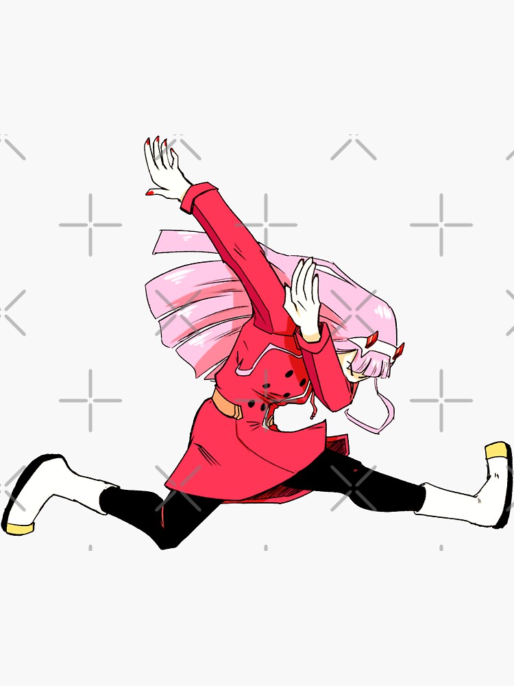 "zero two dancing" Sticker for Sale by johnngobosart | Redbubble