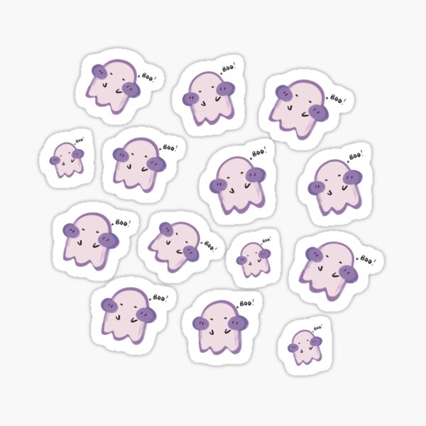 " Cute Purple ghosts " Sticker for Sale by TeddyXElliott | Redbubble