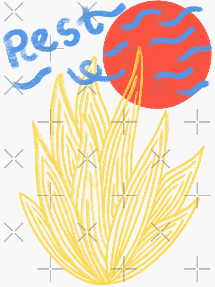 "We All Need Rest" Sticker for Sale by smilingjoon | Redbubble