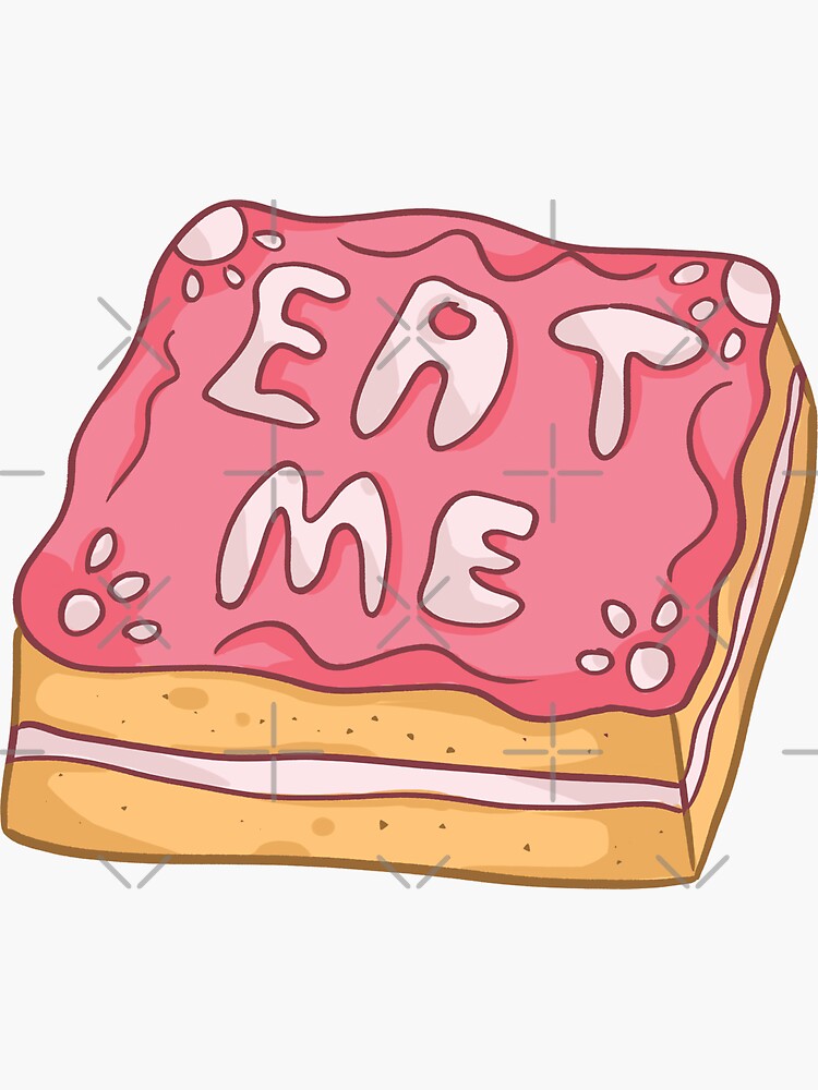 "Alice in Wonderland - Eat Me" Sticker for Sale by 17Anons | Redbubble
